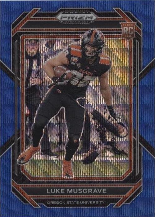 2023 Panini Prizm Draft Picks - Luke Musgrave #158 Blue Wave Prizm /249 ...