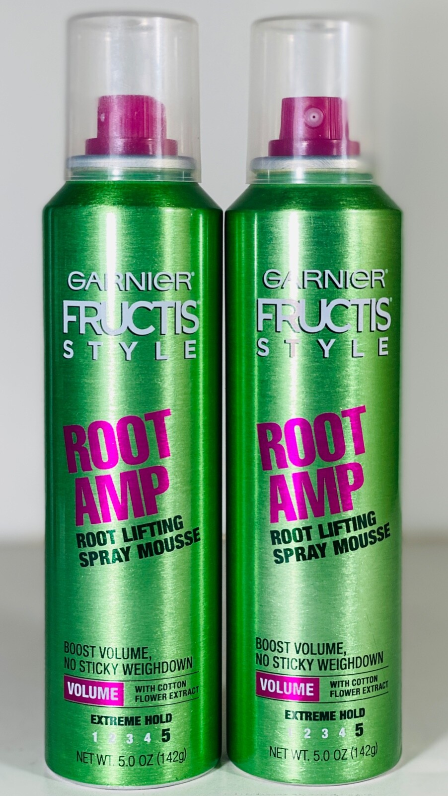 2 Garnier ROOT AMP Root Lifting Spray Mousse Volume 5 oz Extreme Hold ...