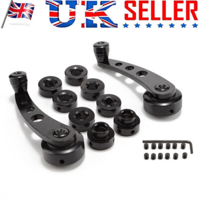 Pair Black Car Truck Window/Door/Winder Riser Crank Handle Riser Alloy ...