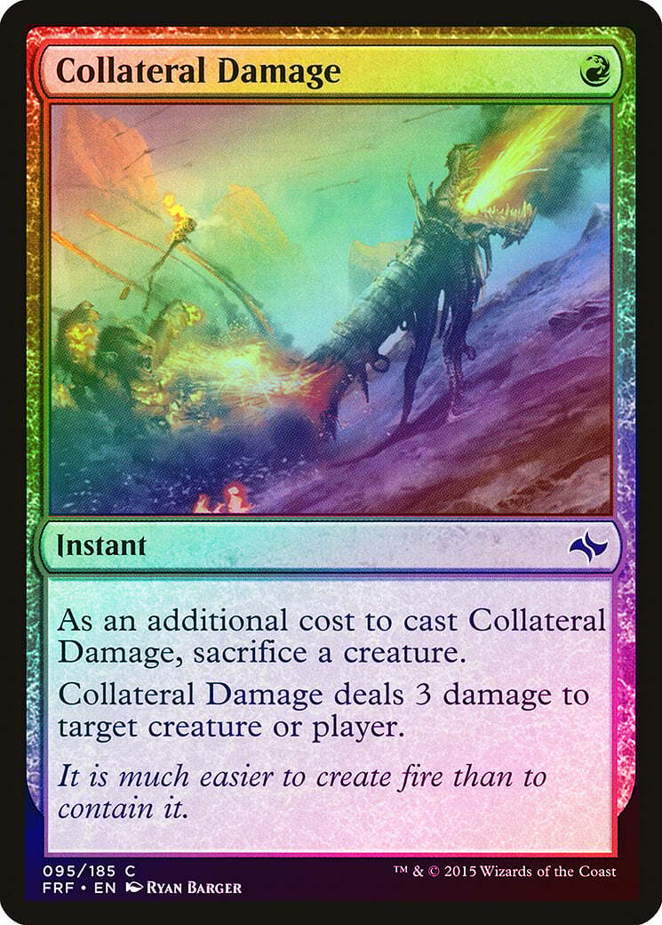 Collateral Damage FOIL Fate Reforged NM Red Common MAGIC MTG CARD ...