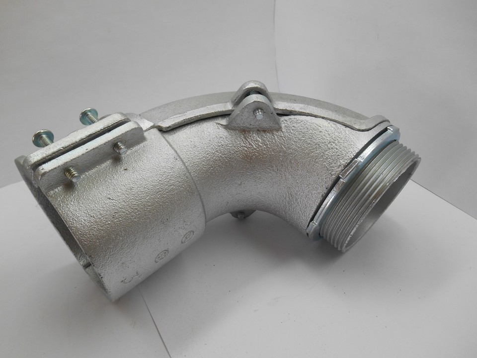 Eaton Crouse Hinds 745 90 Degree Angle Connector 3" FMC Clamp Type ...