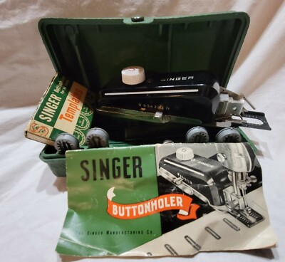 Singer buttonholer 160506 Vintage Complete Set 8 Templates Included | eBay