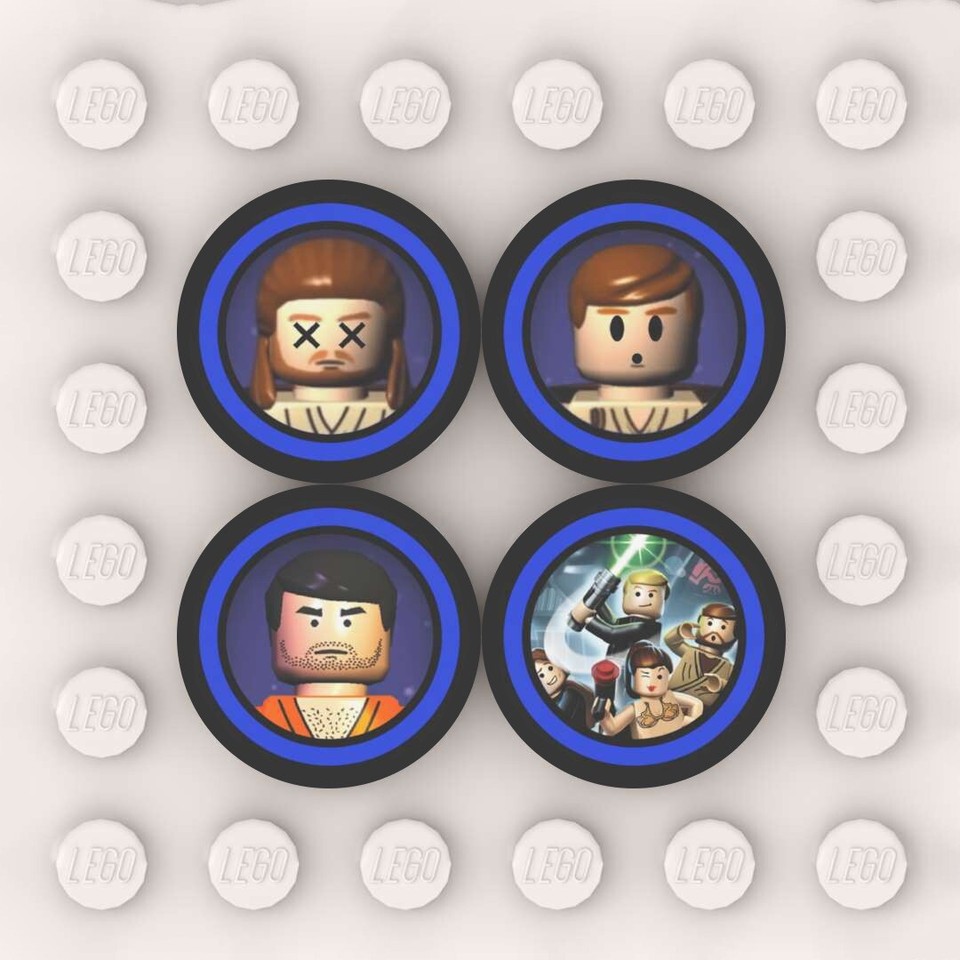 LEGO Star Wars The Complete Saga Custom Minifigure Icon Tokens Tiles ...