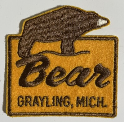 Vintage Fred Bear Archery Grayling, MI Felt Patch - Traditional ...