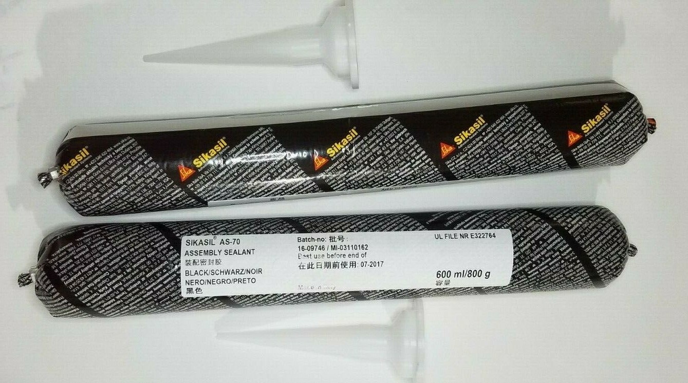 ( Lot of 6 ) SIKASIL AS-70 Clear Silicone Sealant Adhesive 600ml / 800g ...