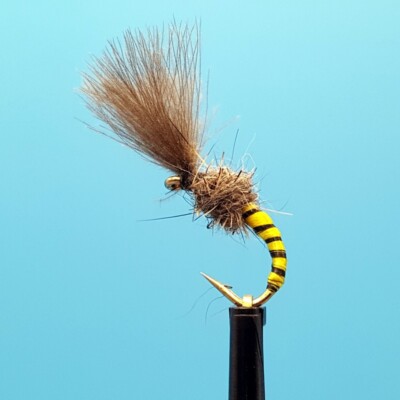3 x CDC YELLOW OWL TROUT FLIES Sizes 10,12,14,16 Available | eBay UK