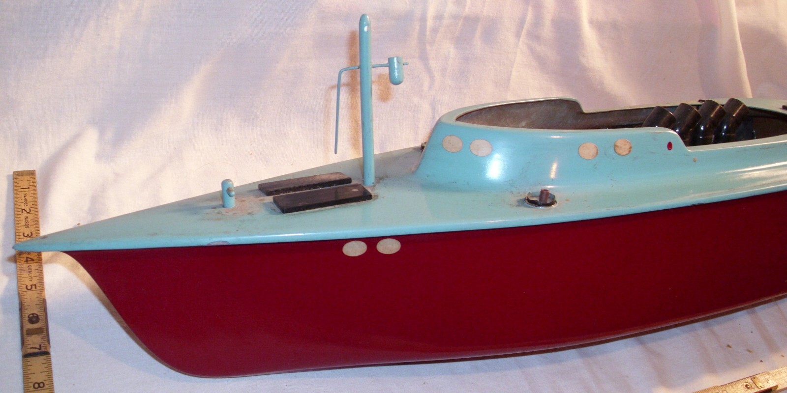 CRUISE SHIP MAMOD STEAMED POWERED POND BOAT IN GRAY & RED | eBay