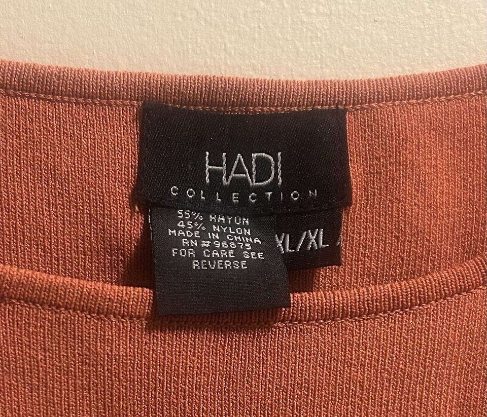 Hadi Collection Women’s Shirt Size XL Ladies Extra Large Top Orange ...