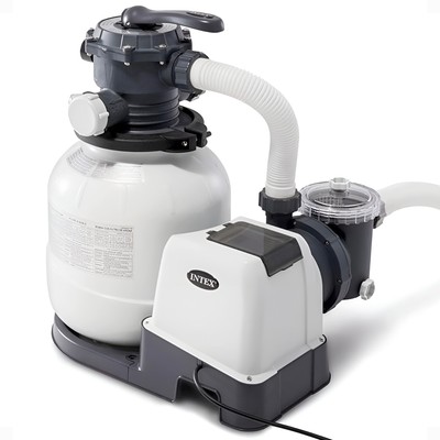 Intex 2100 GPH Above Ground Pool Sand Filter Pump with Automatic Timer ...