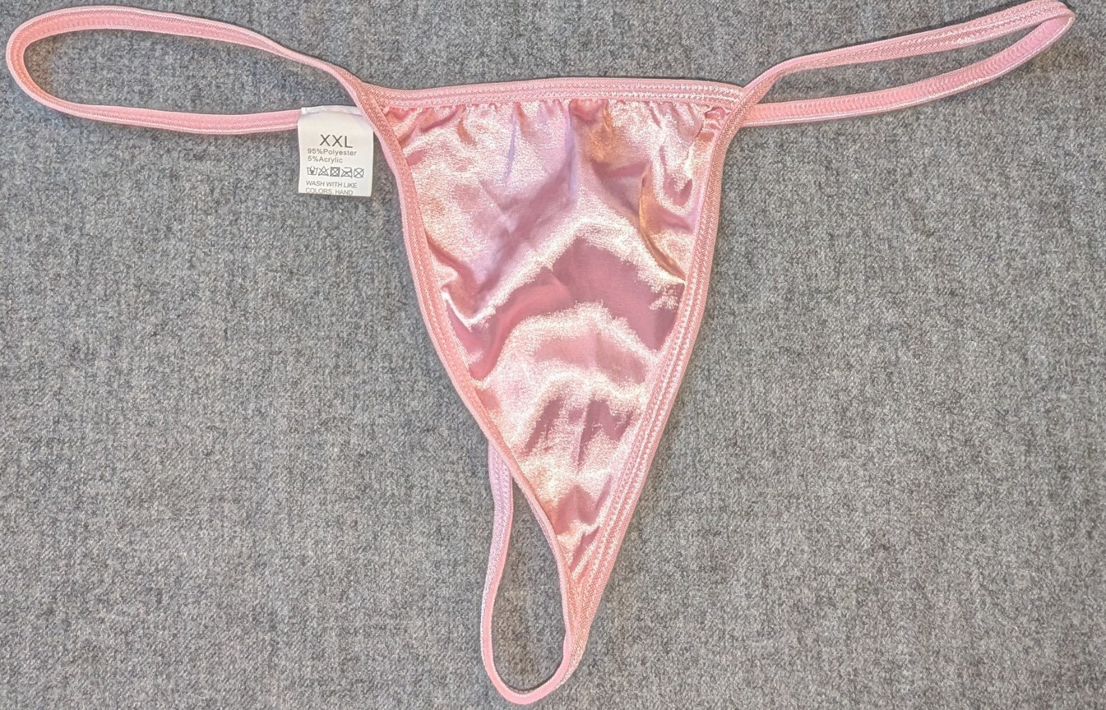 NWOT Vintage Pink Poly Satin Low Rise G-String Thong … - Gem