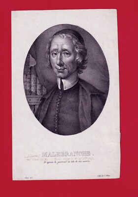 GO7-GRAVURE ORIGINALE-NICOLAS MALEBRANCHE-PHILOSOPGE-19e | eBay