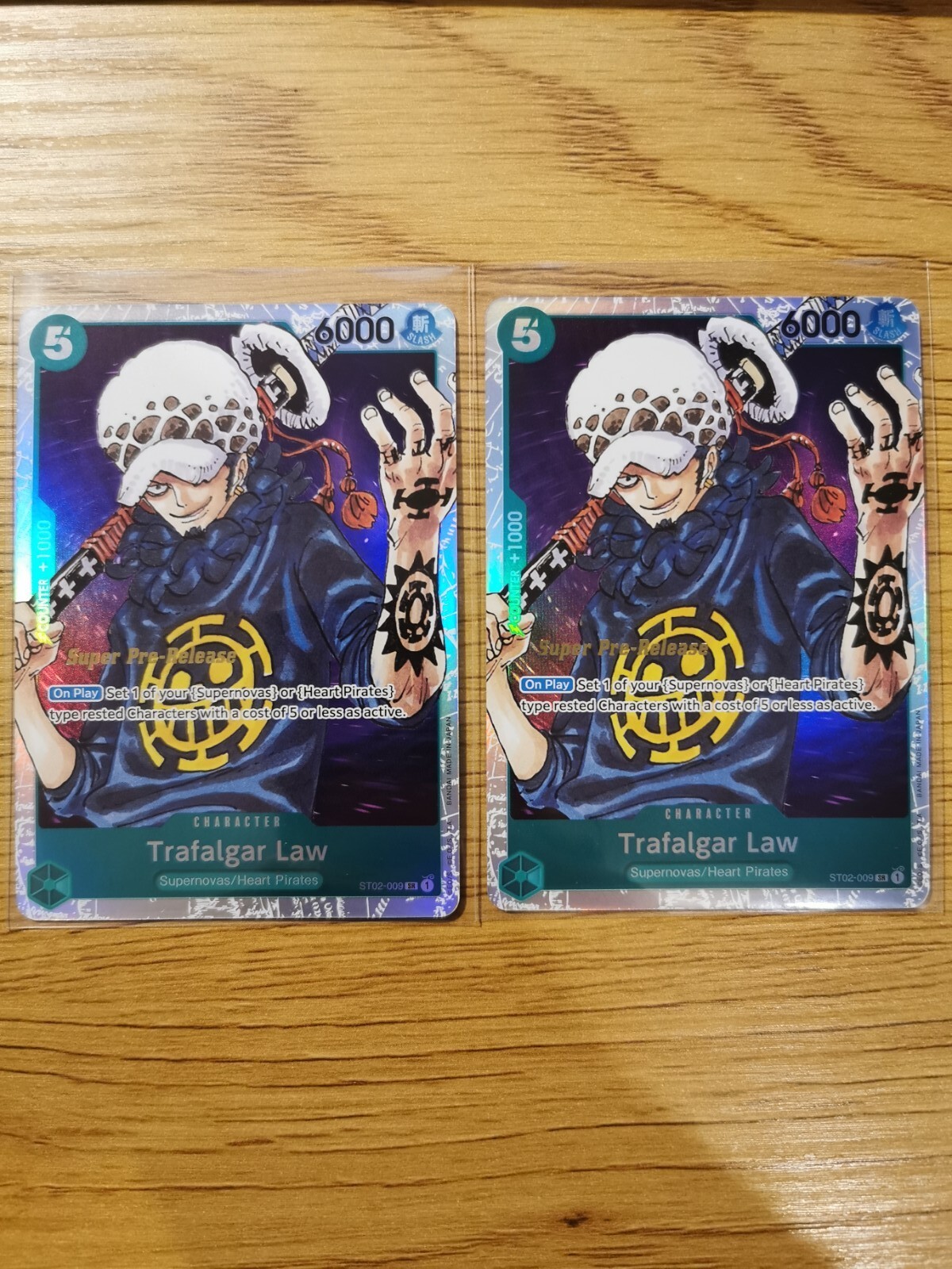 2x One Piece - Trafalgar Law ST02-009 Super Pre-Release | eBay.de