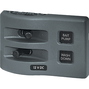 Blue Sea 4303 WeatherDeck 12V DC Waterproof Switch Panel - 2 Position ...
