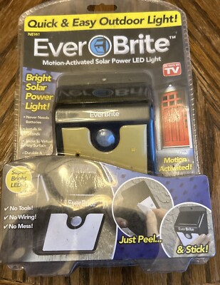 AS SEEN ON TV Ever Brite Motion-Activated Solar Power LED Light | eBay