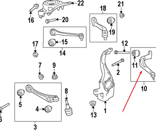 NEW AUDI Q5 8R FRONT LEFT LOWER CONTROL ARM 8K0407693AD ORIGINAL 8K0 ...