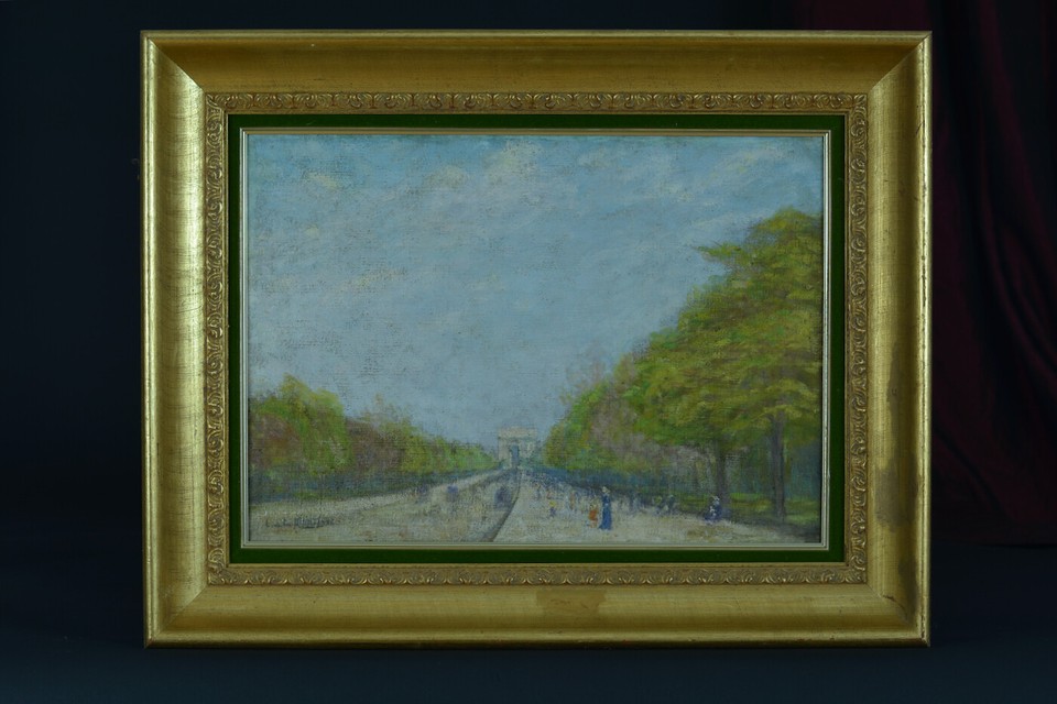 Beautiful Painting Impressionist Paris Arc Of Triomphe Champs-Elysées ...