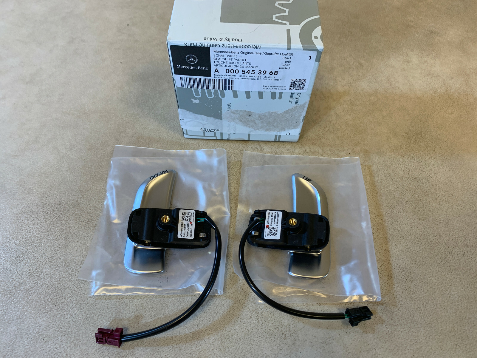 Mercedes AMG GENUINE Steering Wheel Shift Paddles Left & Right ...