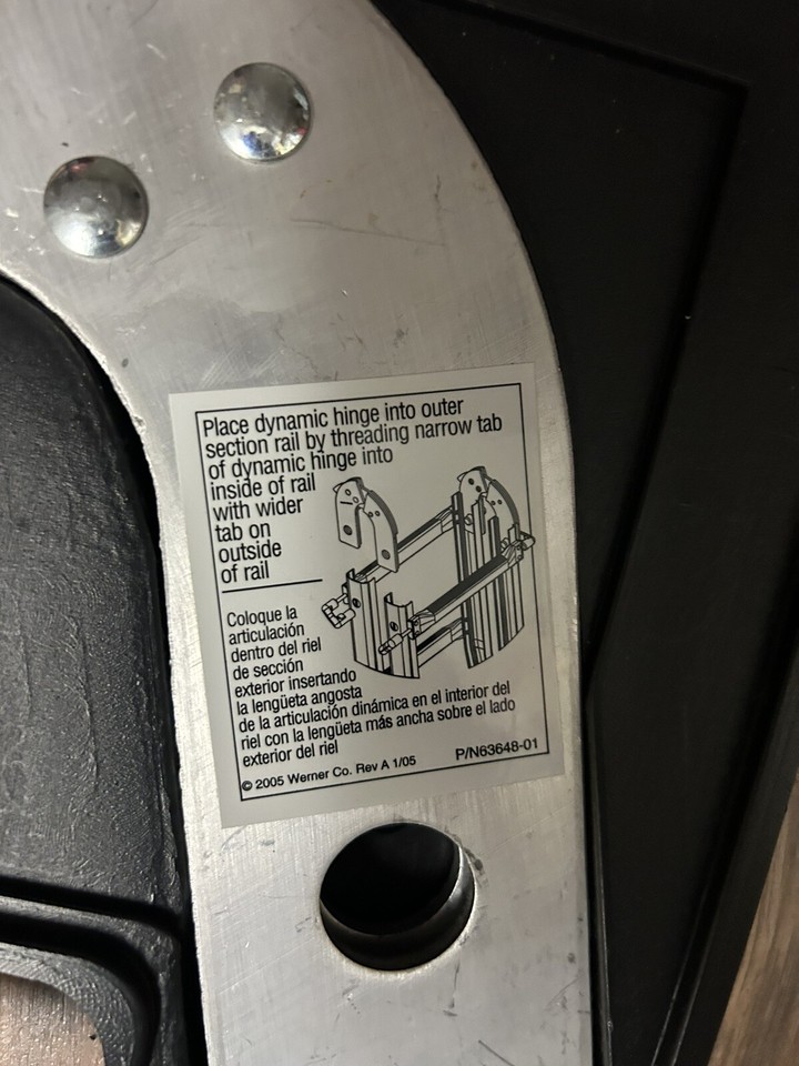 WERNER TELESCOPING MULTI LADDER DYNAMIC PAIR HINGE KIT w/ TOOLS & CASE ...