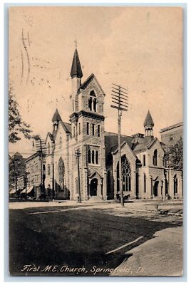 Springfield Illinois IL Postcard First Methodist Episcopal Church ...