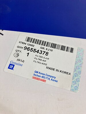 OEM GM Genuine Car Part - 96554378 RCA199P HOLDEN VIVA 05-09 AIR FILTER ...