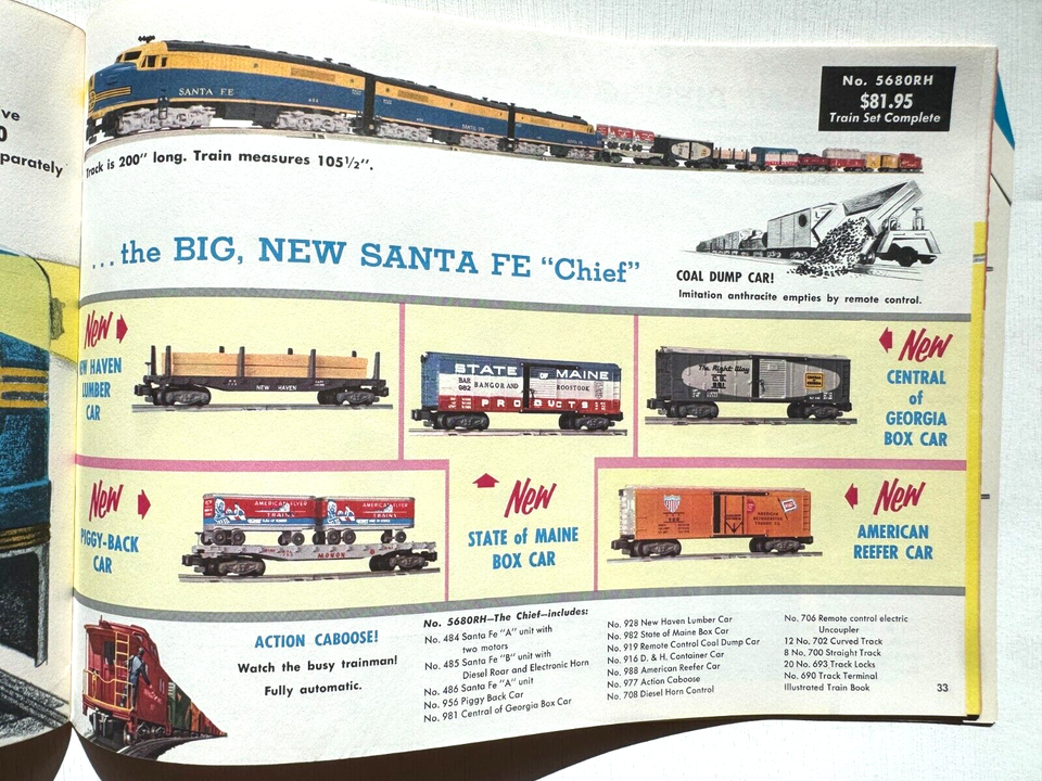 1956 Gilbert American Flyer Model Train Catalog- Great Condition- Nice ...