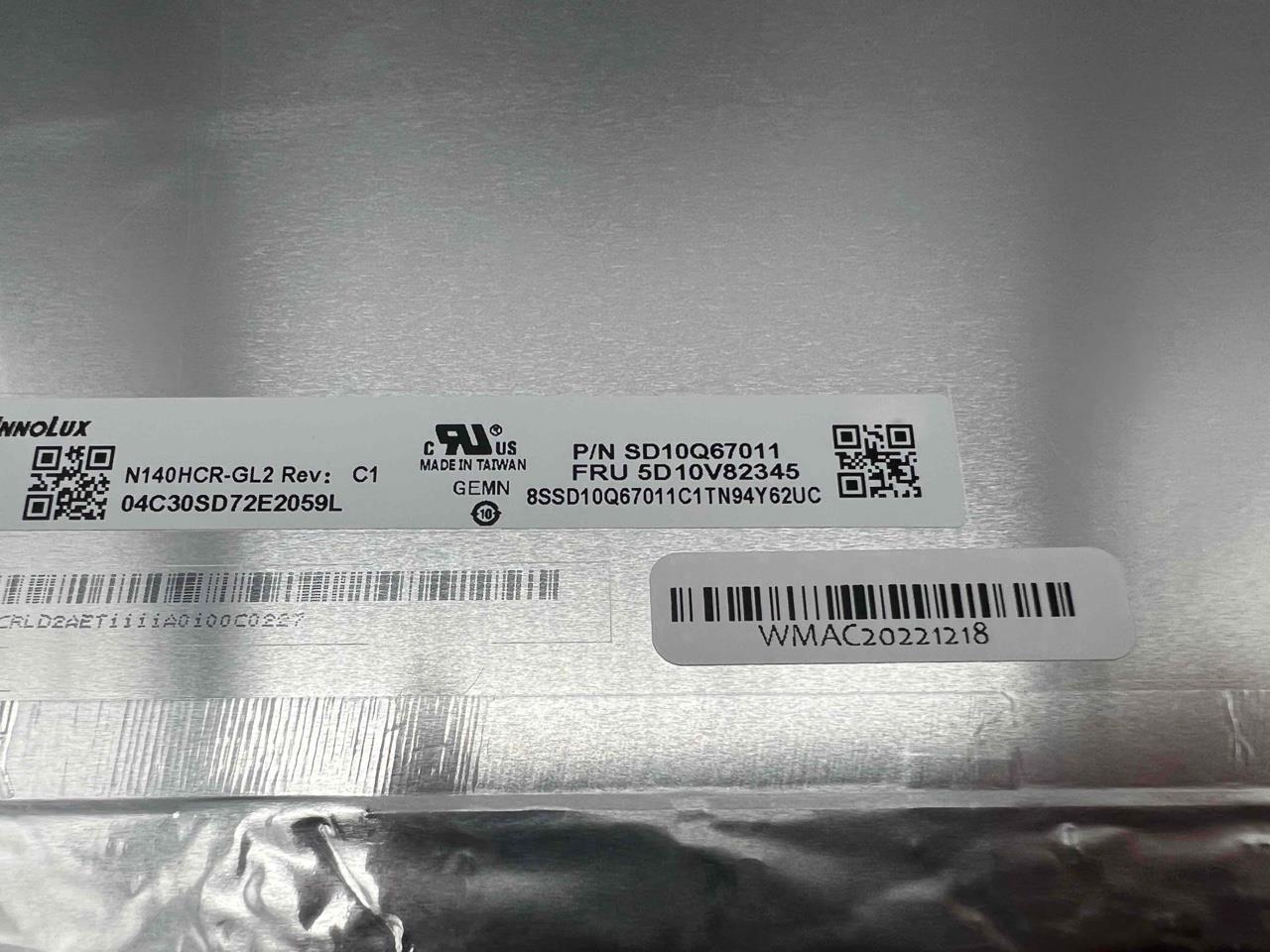 New N140HCR GL2 14 LCD LED Display Panel 1920x1080 FHD 40 Pin TOUCH
