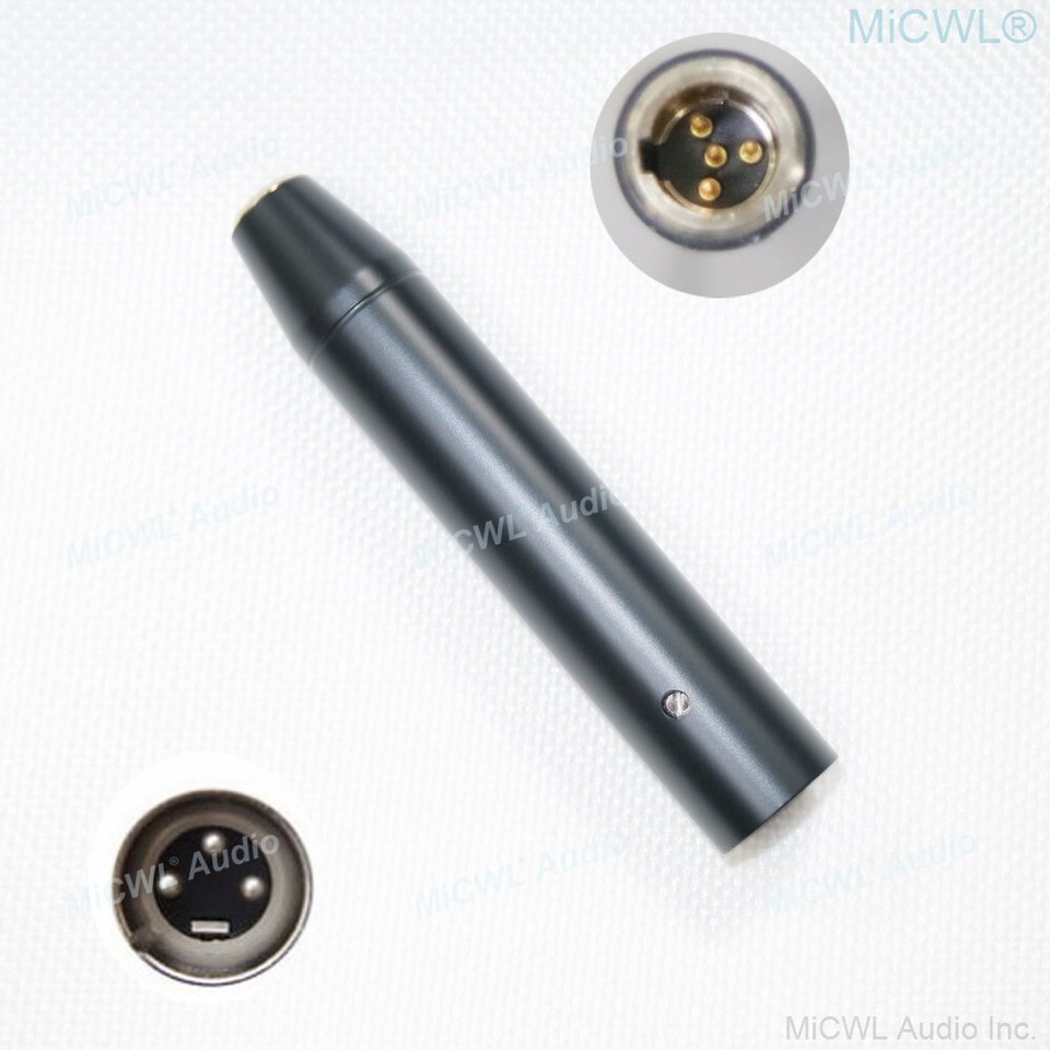R100PK Mini TA4F to XLR Phantom 48V Power Adapter For Shure Microphone ...
