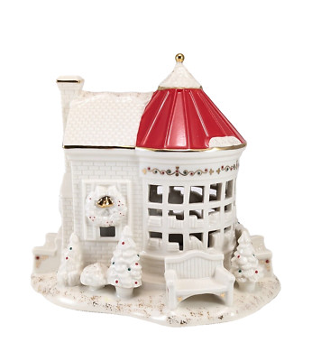 Lenox Mistletoe Park Book Store Lit Village Figurine Building Treasure ...