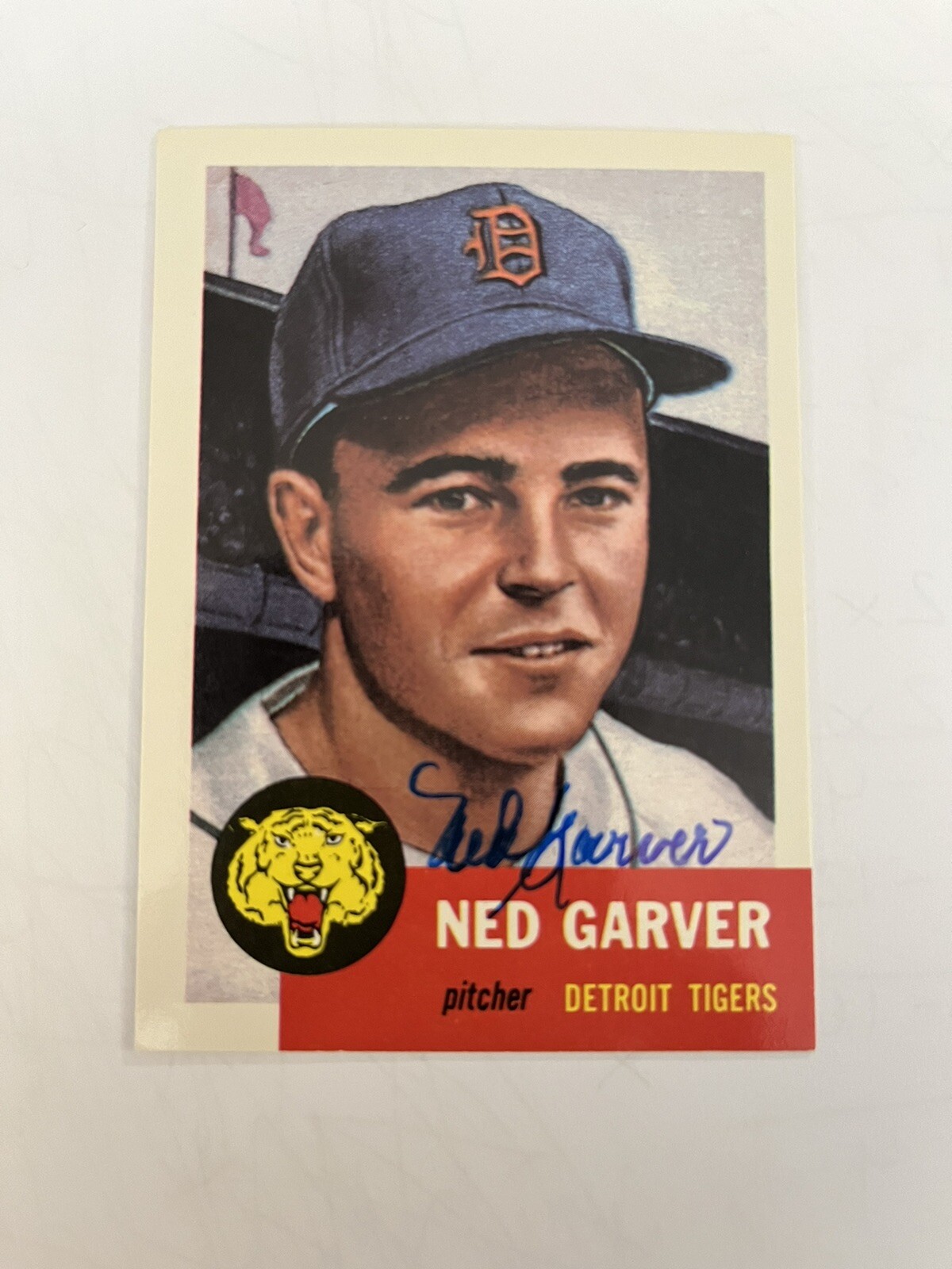 Autographed Ned Garver 1953 Topps Baseball #112 Detroit Tigers - Sweet ...