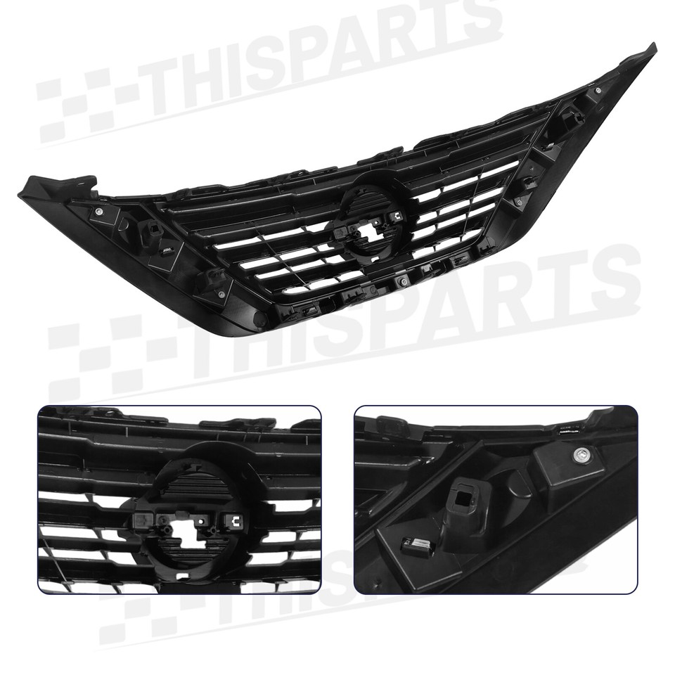 Front Bumper Hood Grille Grill w/Chrome Molding Trim For 2016-2018 ...