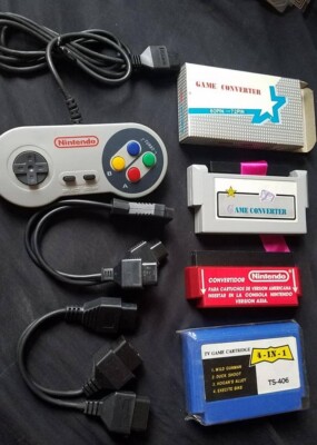 New Old Stock Famicom / Nes Adapter for Cart y Controller Combo, 6 ...