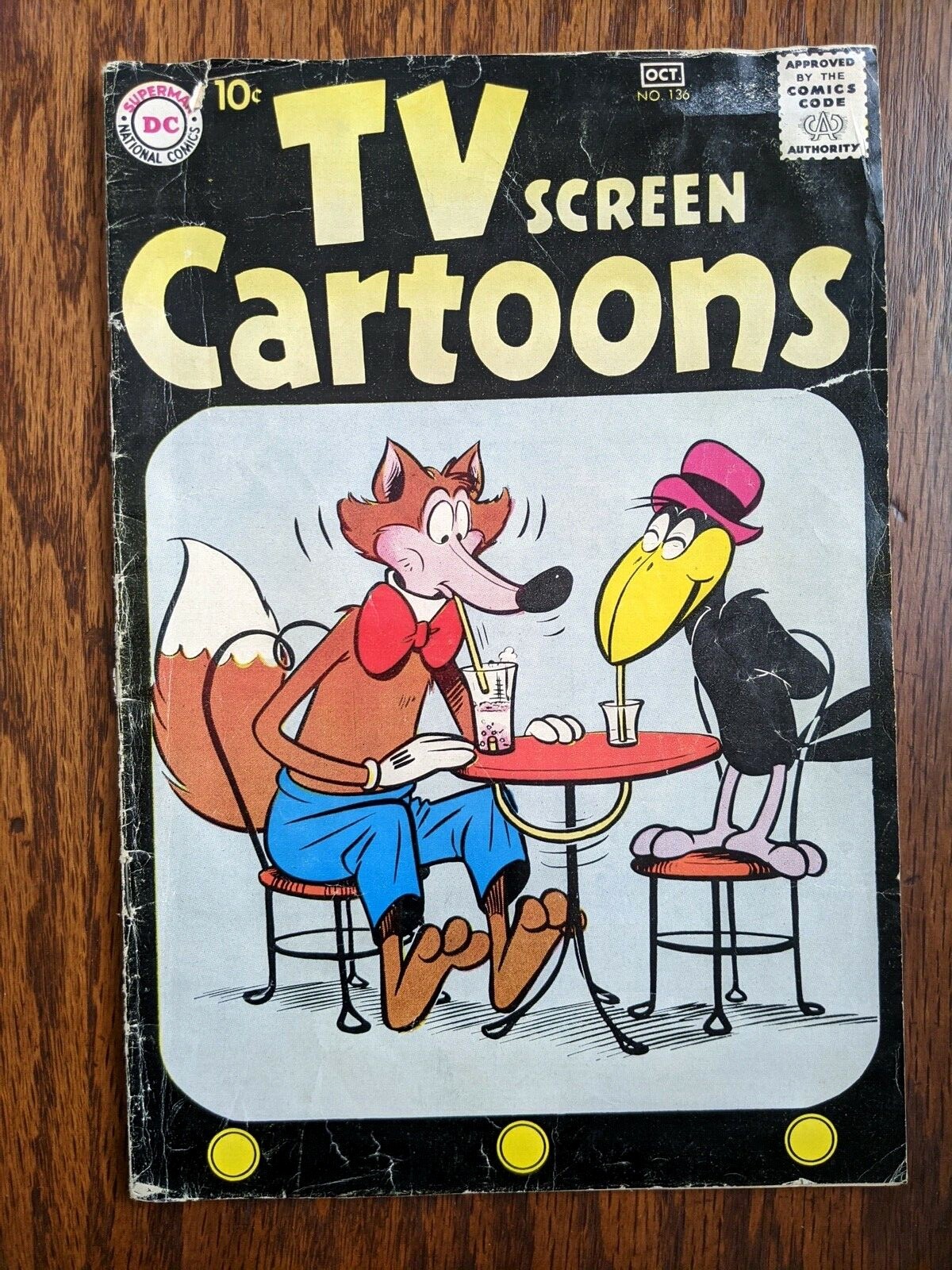 💎 TV Screen Cartoons #136 (DC 1960) RARE Silver Age Fox and Crow Comic ...