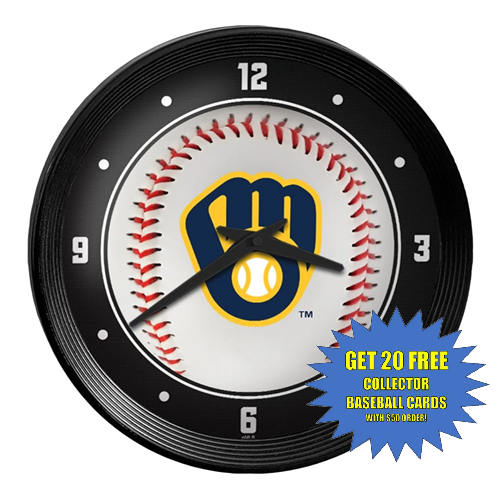 15" Milwaukee Brewers Ribbed Frame Wall Clock | eBay