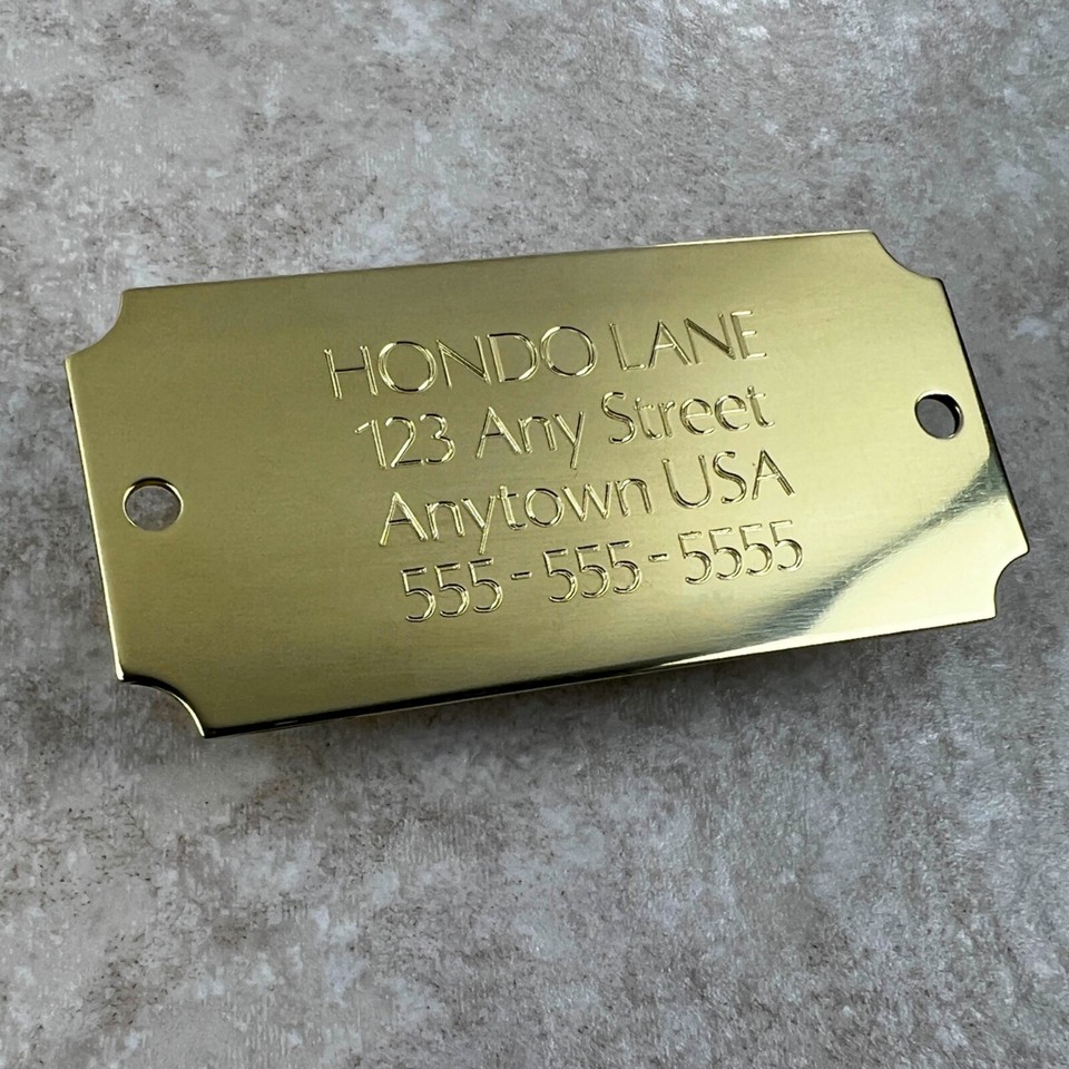 Custom Engraved Tags Personalized NAME PLATE Tag Name Plate POLISHED ...
