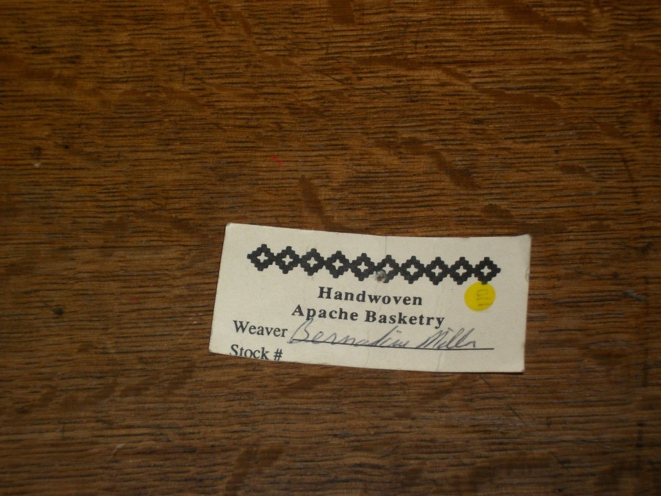 OLD APACHE NATIVE AMERICAN INDIAN SOUVENIR BURDEN BASKET WEAVING FOLK ...