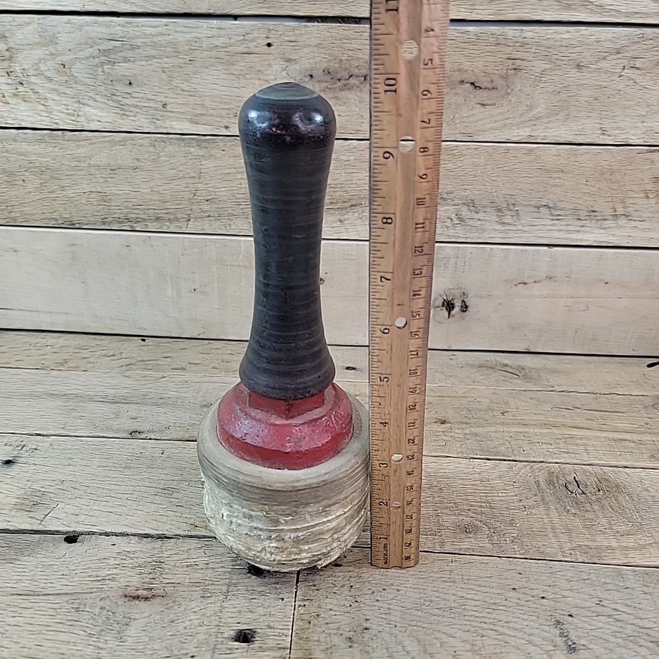 Antique Cast Iron Leather Rawhide Maul Wood Carving Mallet Tool Hammer ...