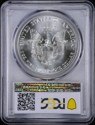 1987 S AMERICAN SILVER EAGLE PCGS CERTIFIED MS69 DEEP FROSTY WHITE COIN ...