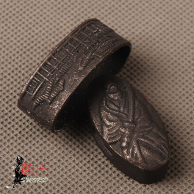 Japanese Samurai Alloy Kashira Butt Cap Fuchi Collar Hilt For Katana ...