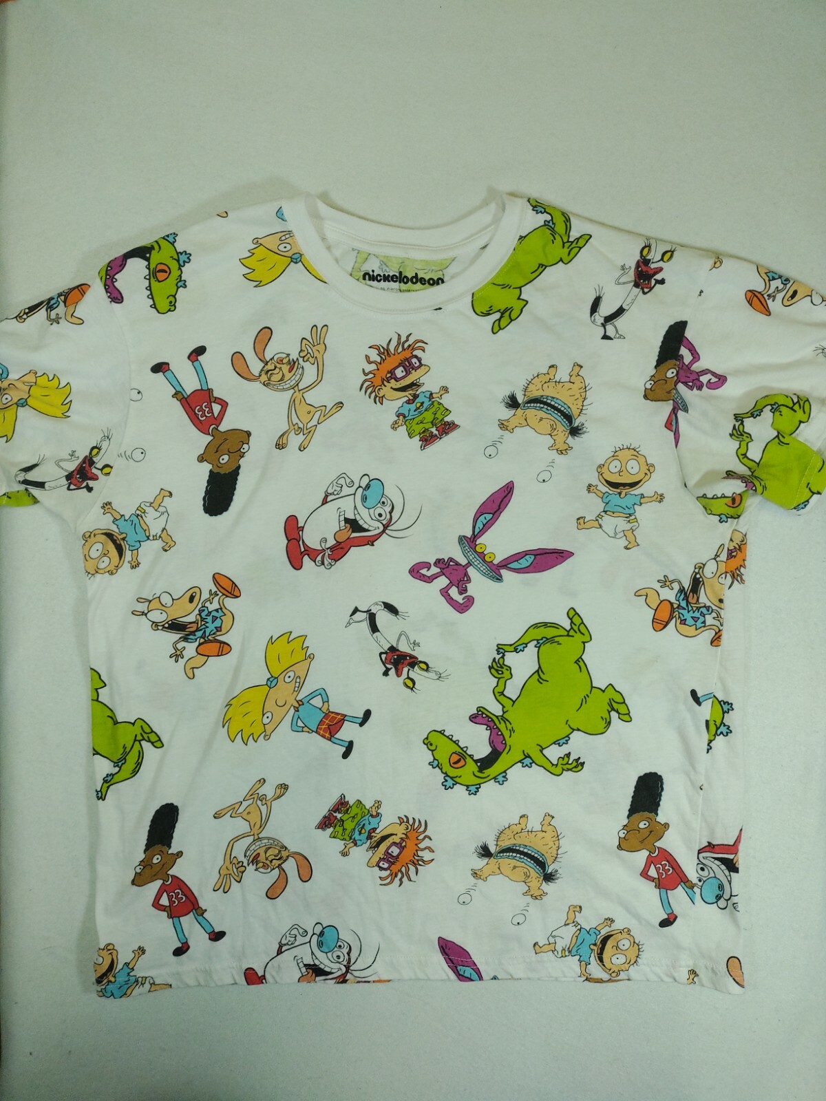 Nickelodeon Womens Large White Rugrats Ahh Hey arnold… - Gem