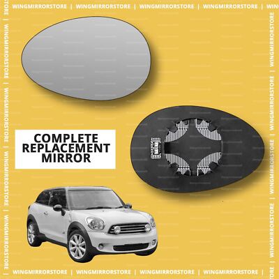 LHS Left side for Mini Paceman 2012-2016 heated wing door mirror glass ...