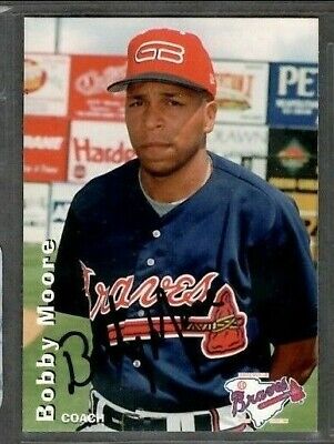 1999 Grandstand Greenville Braves #1 Bobby Moore Baseball Card Signed ...