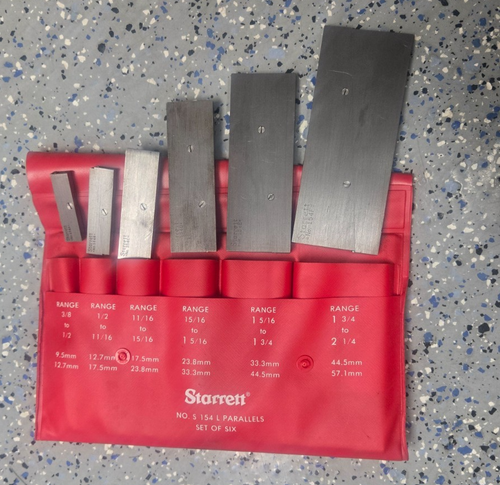 6 PC STARRETT ADJUSTABLE PARALLEL SET NO S154L - Lot1 | eBay