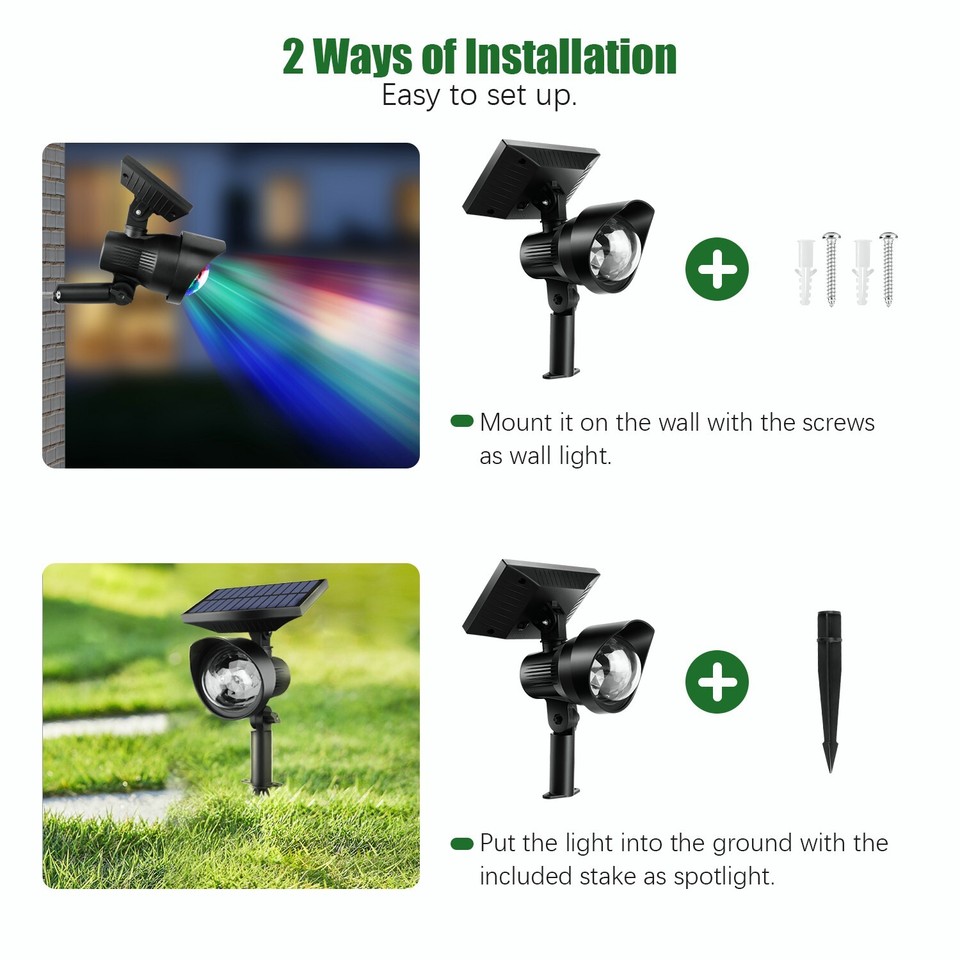 Laser Lights Outdoor Waterproof Solar Power Star Light Projector Xmas ...