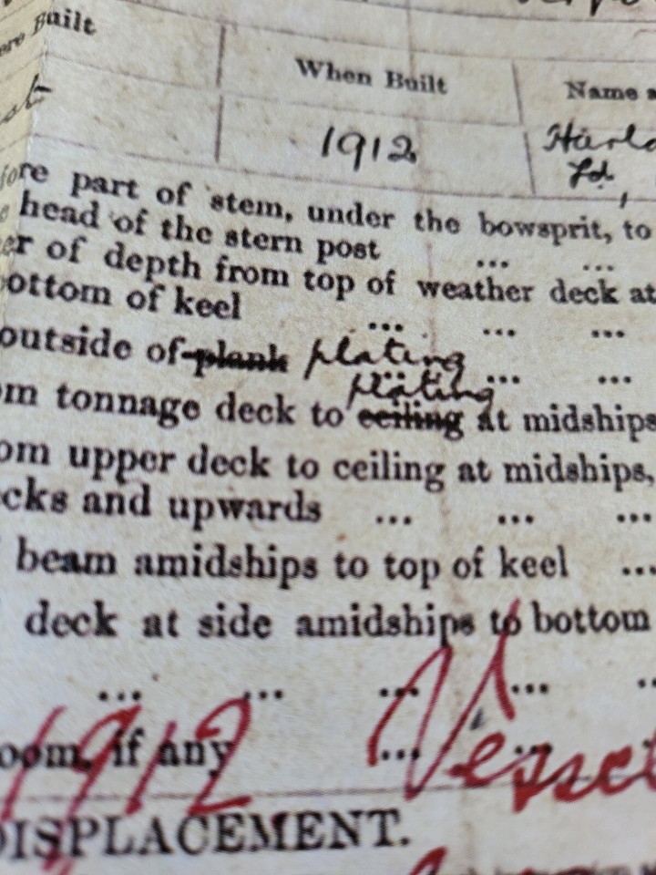 TITANIC Trans script Document Ship Antique Ephemera Disaster Historic ...