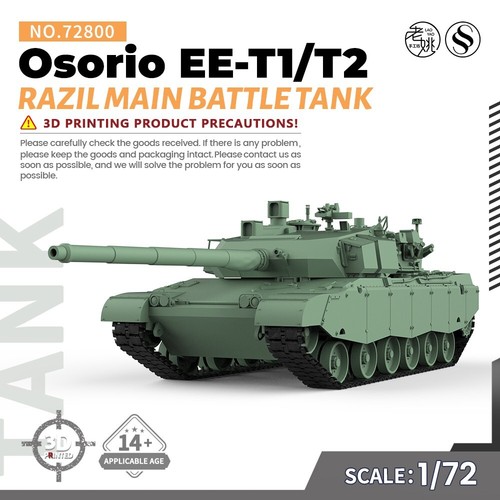 1/72 Military Model Kit Brazil Osorio EE-T1/T2 Main Battle Tank | eBay ...