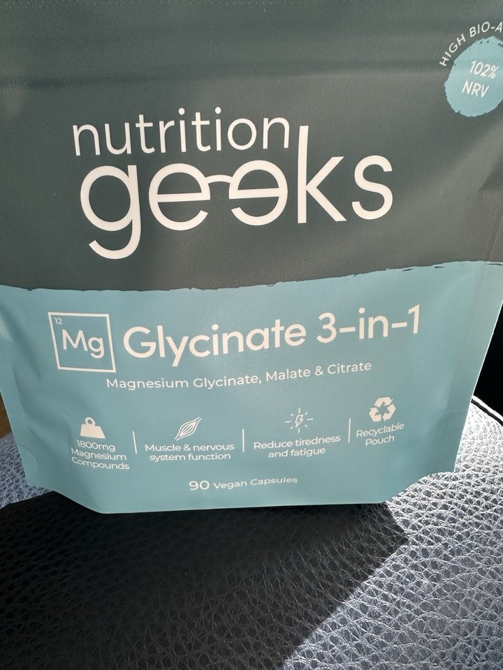 Brand New nutrition geeks Glycinate 3-in-1- selling three packs in one ...