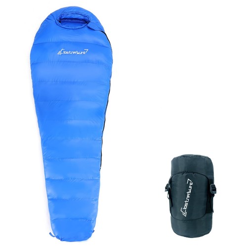 Down Backpacking Sleeping Bag - 20D 550 Fill Power Ultralight Winter ...
