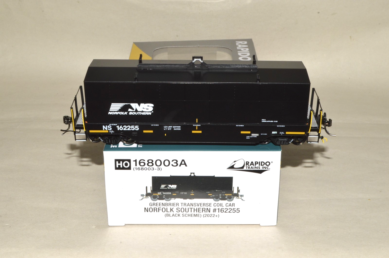 HO scale Rapido-Trains Greenbrier Transverse coil car train Norfolk ...