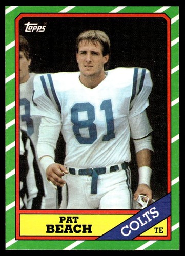 1986 Topps Pat Beach Rookie Indianapolis Colts #320 | eBay