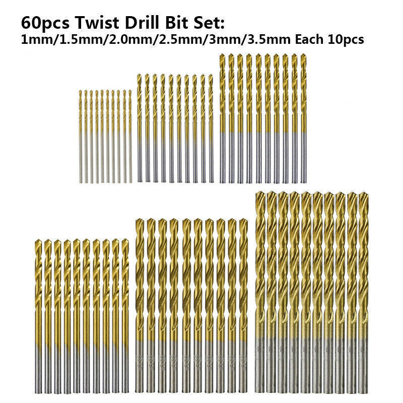 0.4-3.2mm Spiralbohrer Set Pistole Bohrer Holz Metall 50/60/70/150 ...
